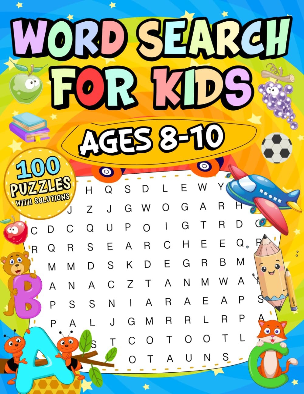 Word Search for Kids Ages 8-10: 100 Puzzles with Solutions - Feeling Clever